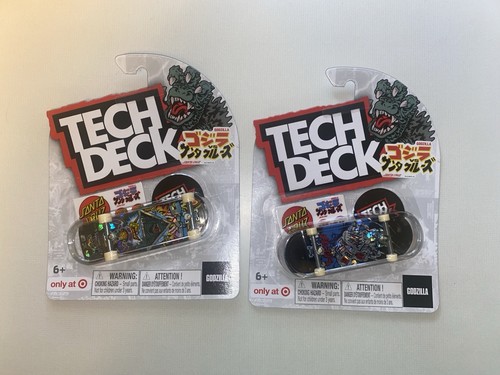Tech Deck GODZILLA x SANTA CRUZ Fingerboards ULTRA RARE Mech *SET OF 2 ...