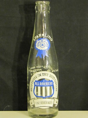 Kohlmann's All American Beverages ACL Soda Bottle 8oz. 1969 Beaver ...