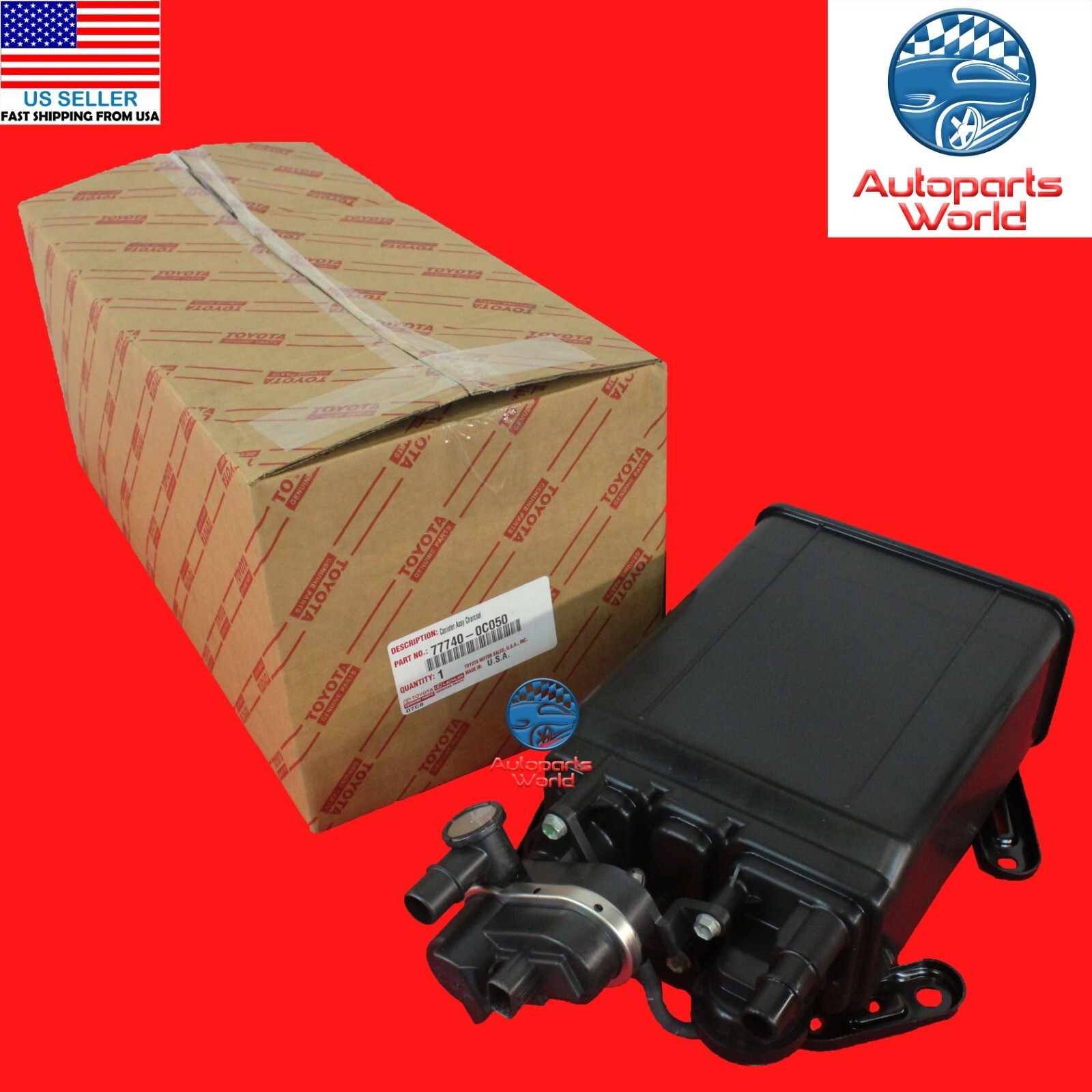 NEW GENUINE OEM TOYOTA 2007-2013 TUNDRA CHARCOAL VAPOR CANISTER 77740 ...