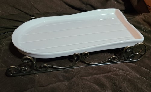 Princess House Exclusive #2380 Ceramic Sleigh W/ Brass Colored Metal ...