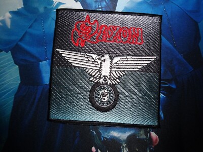 Saxon Patch Shape Heavy Metal Savatage NWOBHM Tank W.A.S.P. Girlschool ...