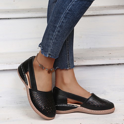 Summer New Women Comfy Mules Sandals Wedges Closed Toe Shoes Orthopedic ...
