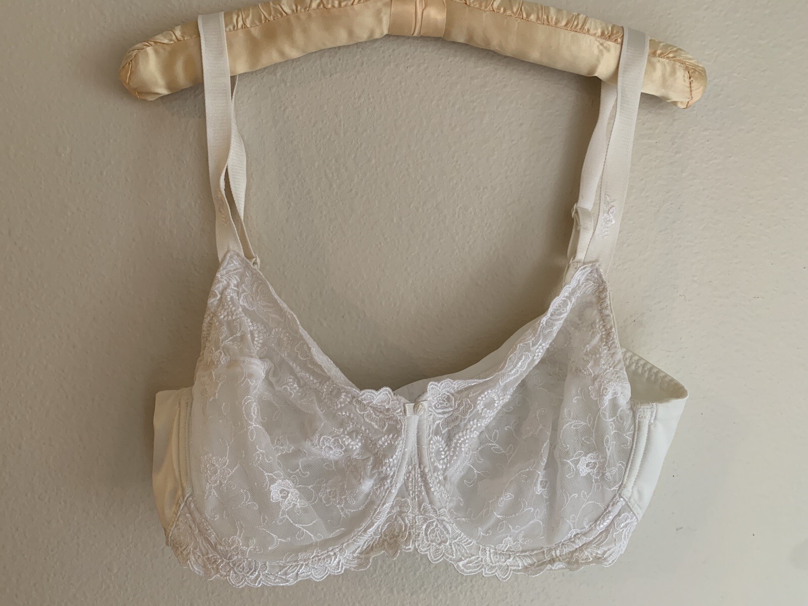 38D Wacoal Renaissance Rose Bra White Lace Underwire … - Gem