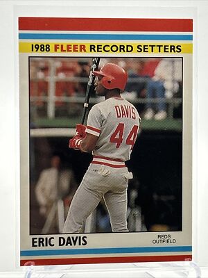 1988 Fleer Record Setters Eric Davis Baseball Card #9 Mint FREE ...