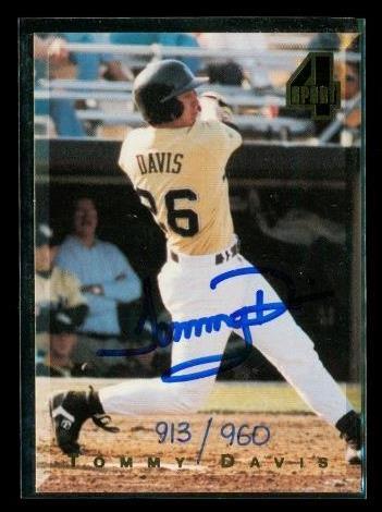 1994 Classic 4 Sport Original Autograph 913/960 Tommy Davis Baseball ...