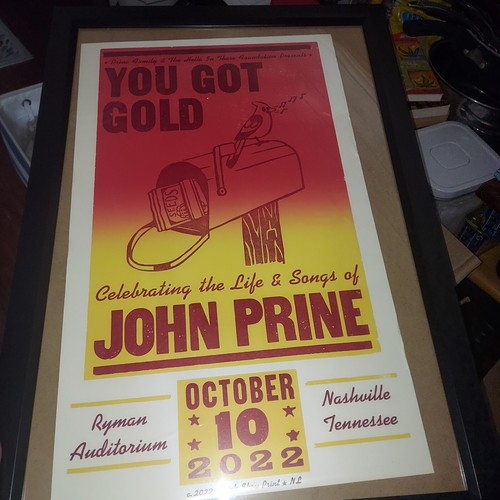 John Prine Lot RARE You Got Gold HATCH Show PRINT Nashville TN Ryman ...