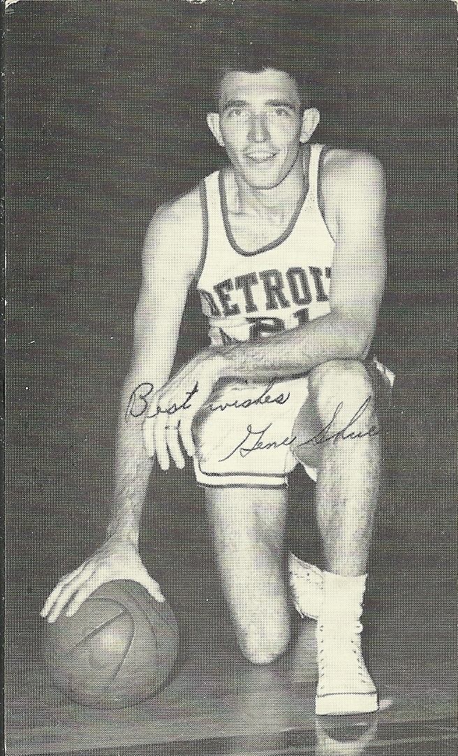 1950s J.D. McCarthy Postcard - GENE SHUE - Detroit Pistons Autograph | eBay