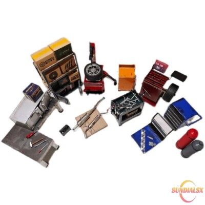 Diorama 1/24 Garage Repair Models Workshop Repair Tools Scene ...