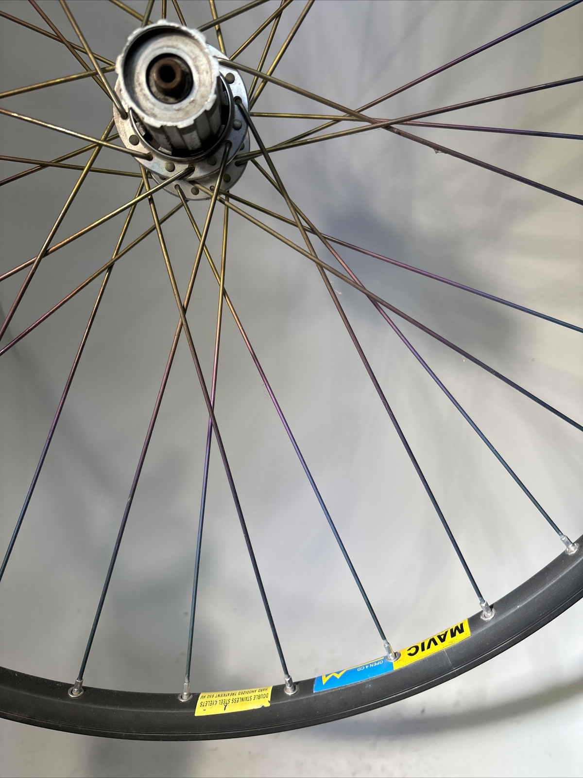 Rare! DT Swiss/Hugi Oil Slick Wheelset, 700c, Mavic Open 4 CD Rims Hugi ...