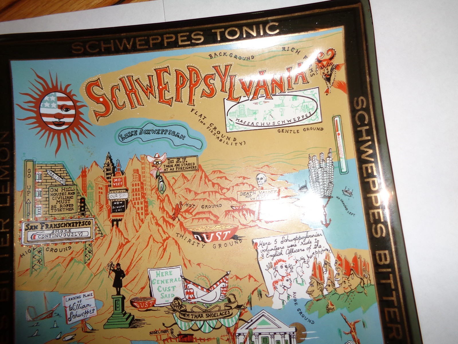 Vintage Schweppes Tonic Tray Schweppsylvania | eBay