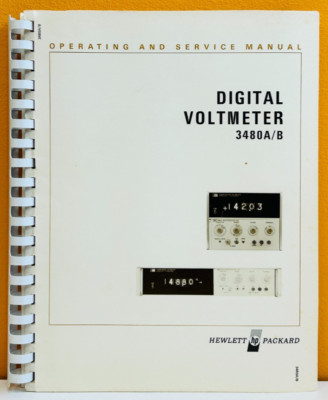 HP Agilent 03480-90000 1970 Digital Voltmeter 3480A/B Operating ...