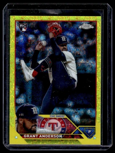 2023 Topps Chrome Update Refractor Yellow Texas Rangers USC161 Grant ...