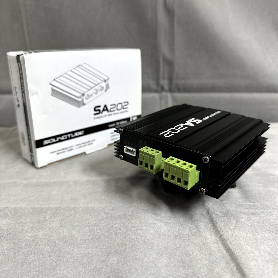 Pack of 2 Sound Tube SA202 Compact 20Watt Stereo Amplifiers + OEM Power ...