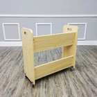 Wood (MDF) Book Cart Library Pew Cart Binder Rack Rolling Storage Cart ...