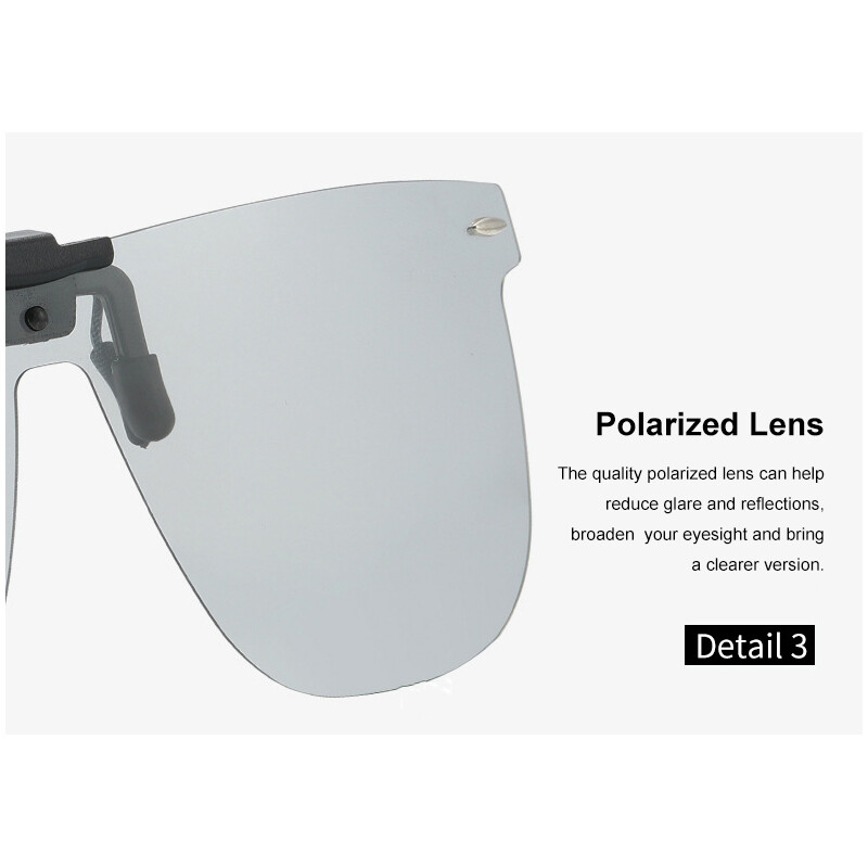 Polarized Clip-on Sunglasses Rimless Flip Up Lens Clips for ...
