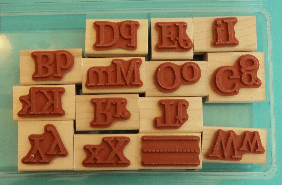 Stampin Up DEFINING ALPHABET Rubber Stamp Set | eBay