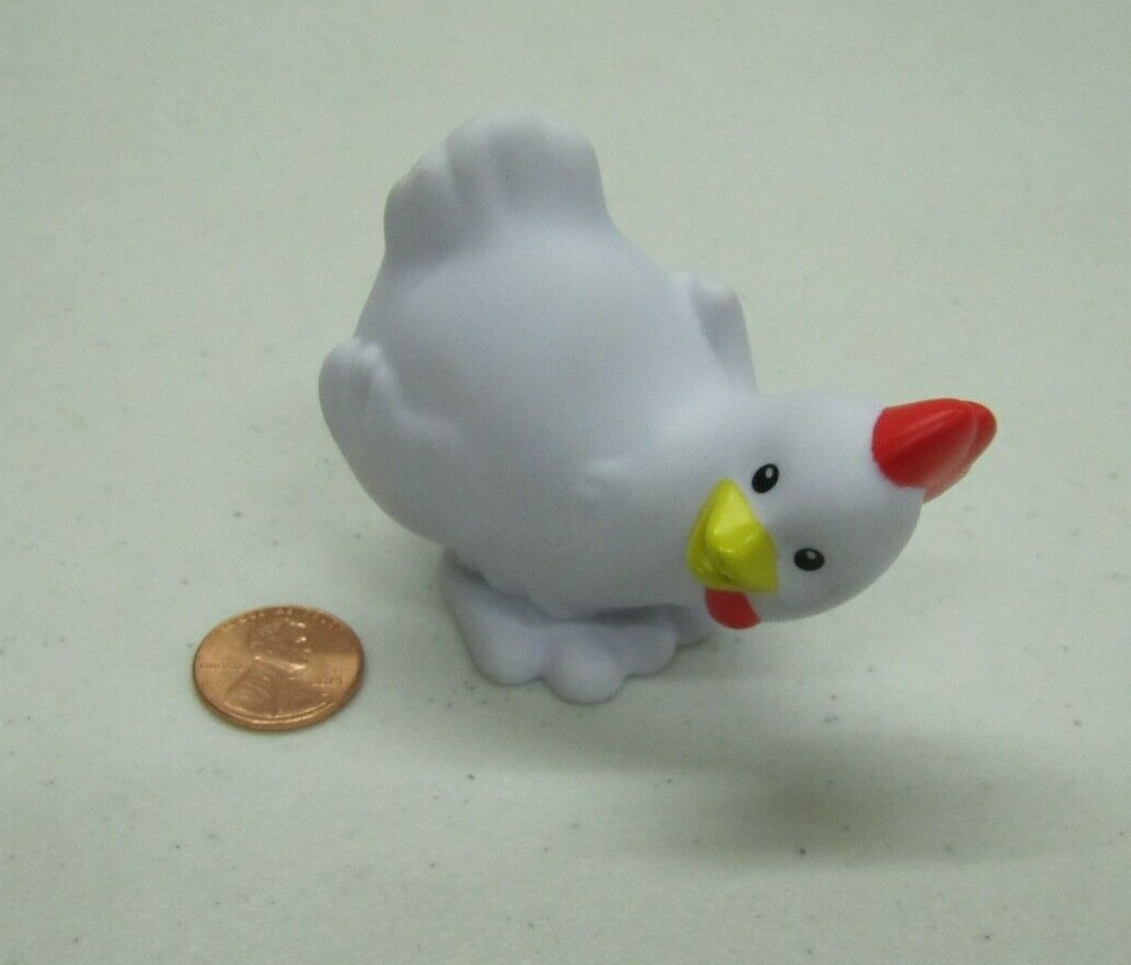 New! Fisher Price Little People Farm White Hen Chicken Rooster Nativity ...