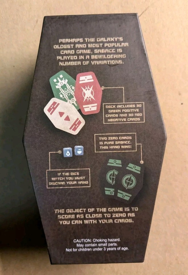 Disney Parks Star Wars Galaxy's Edge Sabacc Playing Card and Dice Game ...