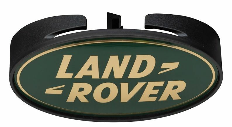 Land Rover Defender 90 Front Grille Emblem Green / Gold Land Rover Oval ...
