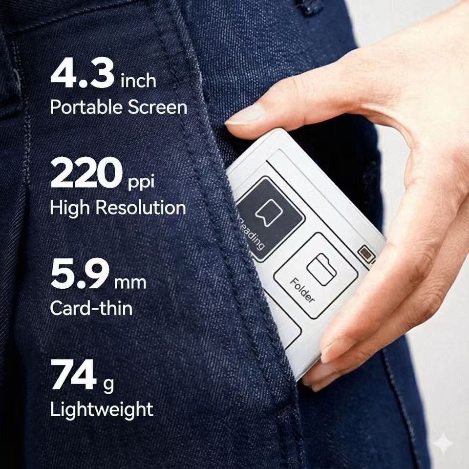 Xteink X4 4.3” Mini E-ink Reader | Kindle-Style Portable E-Reader ...