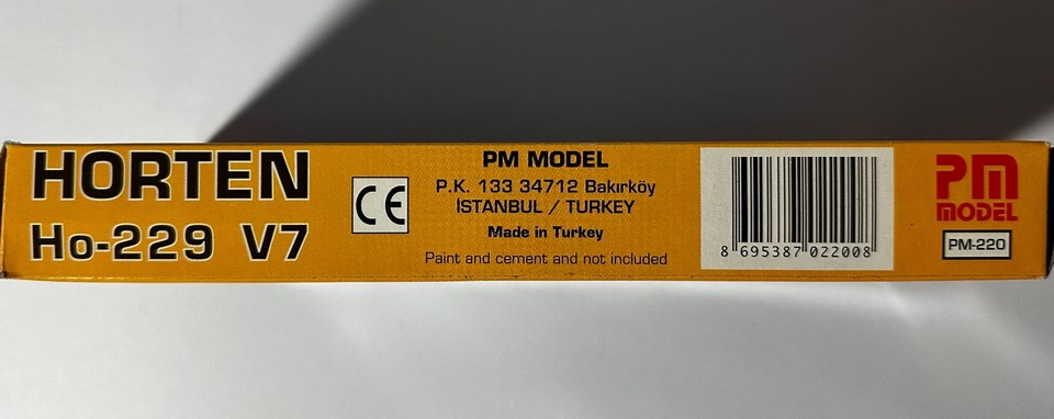 Vintage PM Model PM-220 1/72 Scale Horten Ho 229 V7 Jet Night Fighter ...