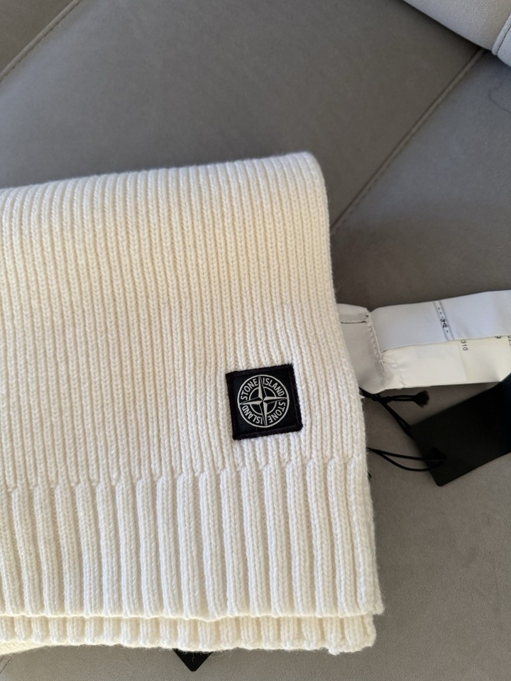Stone Island Scarf White | eBay UK