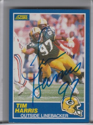 1989 SCORE #58 TIM HARRIS AUTOGRAPH GREEN BAY PACKERS 1300 | eBay