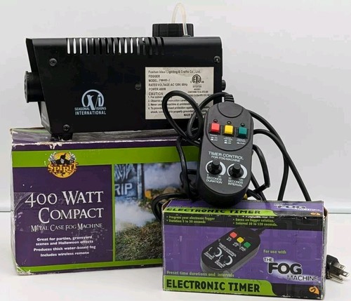Spirit Halloween Black Indoor Fog Machine FM400-A 400 Watt Compact ...