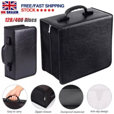 128/400 CD DVD Carry Case Disc Storage Holder CD Sleeve Wallet Bag ...