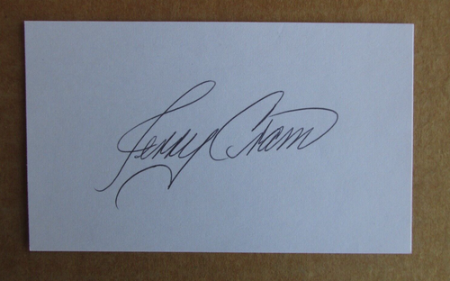 JERRY CRAM SIGNED AUTOGRAPH 3X5 INDEX CARD 1969 KANSAS CITY ROYALS 1974 ...