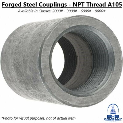 (3) Forged Steel COUPLING 1" Socket Weld x Female NPT Thread A105 3000 ...
