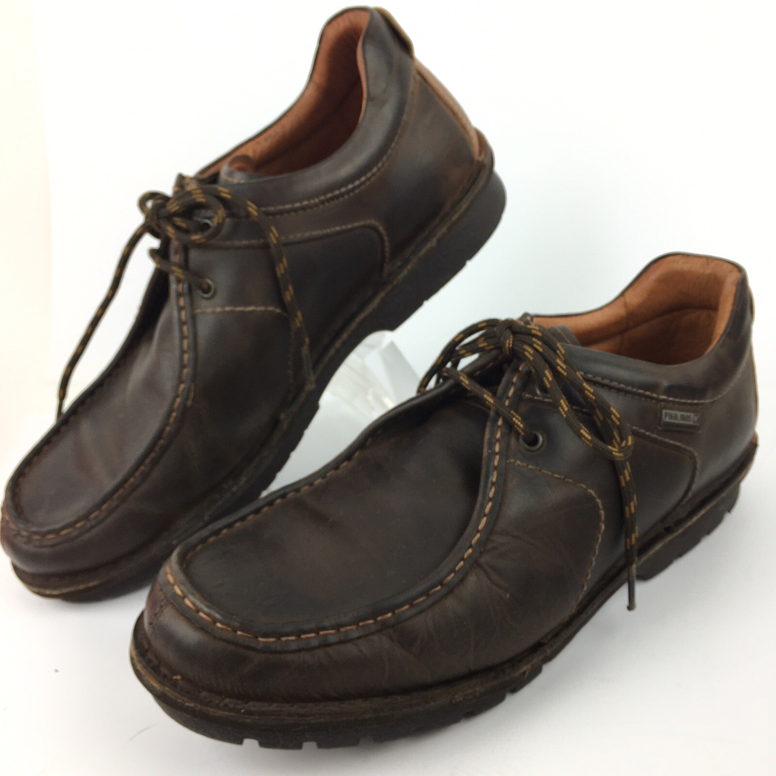 Pikolinos Spain Brown Leather Moc Toe Lace Up Shoes … - Gem