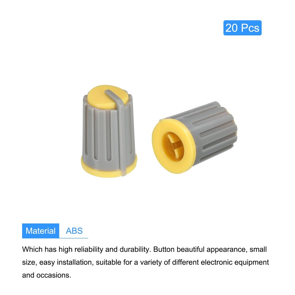 Potentiometer Control Knob ABS Guitar Knob 270 Degrees Grey Yellow ...