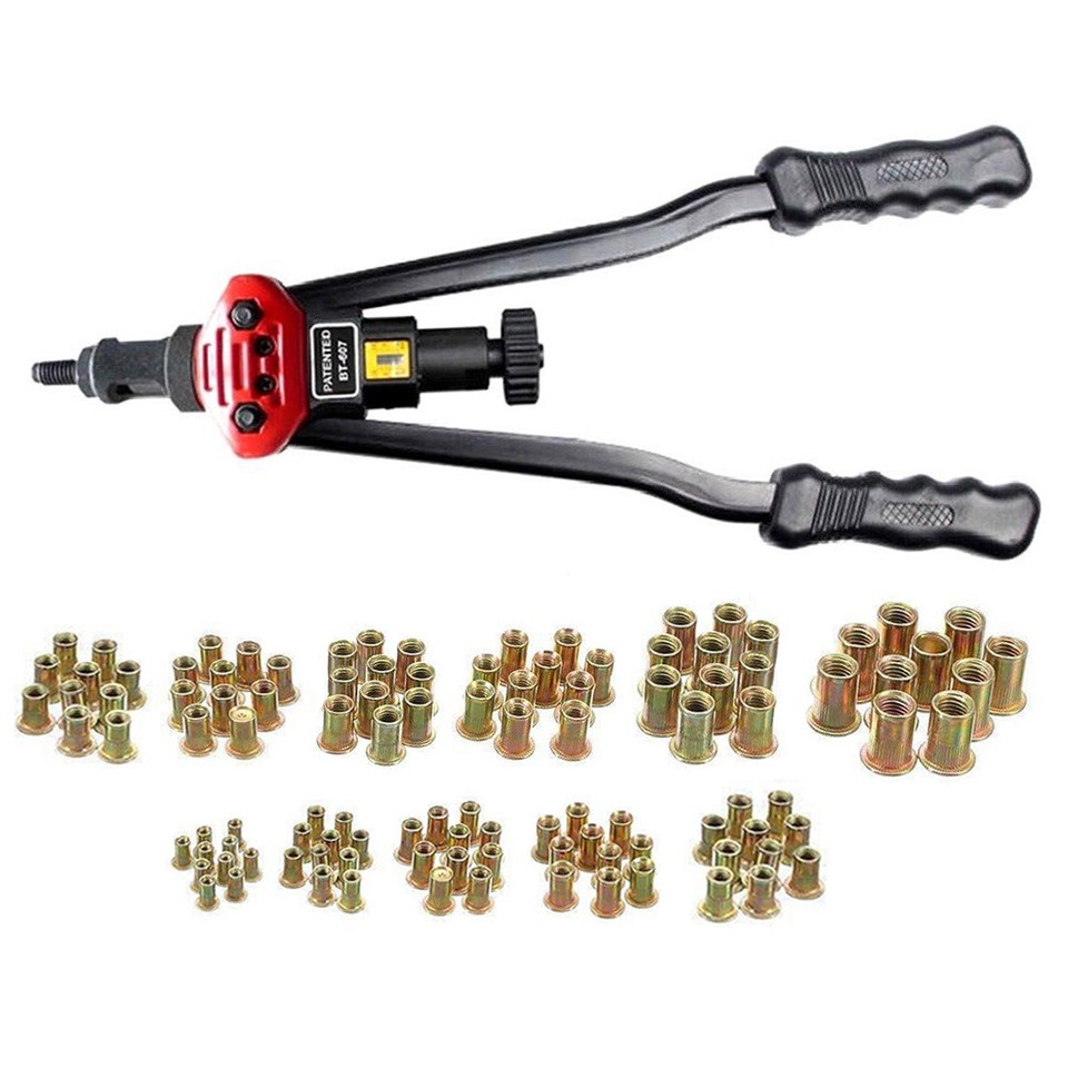 Rivet Gun Kit Rivnut Thread Setting Tool Nut Setter NutSert Metric SAE ...