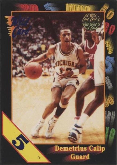 1992 Wild Card Collegiate - Demetrius Calip #103 5 Stripe (RC) for sale ...