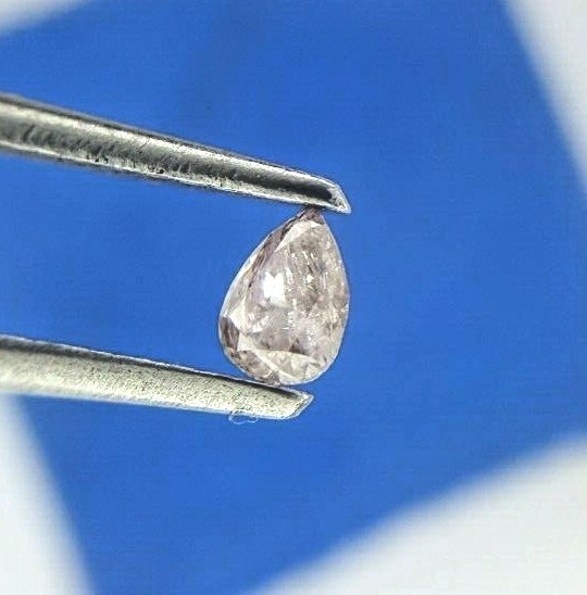 Natural Diamond 0.13tcw Pink Pear Modified Brilliant Cut For Mother's ...