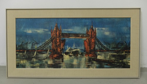 Bild mit Rahmen von Ernst Peter Rade Brücke "Tower Bridge London" 60 ...