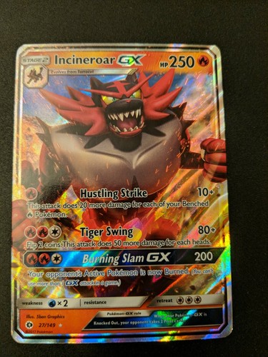 Incineroar GX Full Art Holo Pristine | eBay