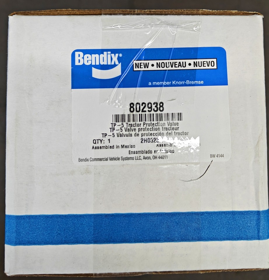 GENUINE OEM 802938 802938BXW BENDIX TP-5 TRACTOR PROTECTION VALVE OEM ...
