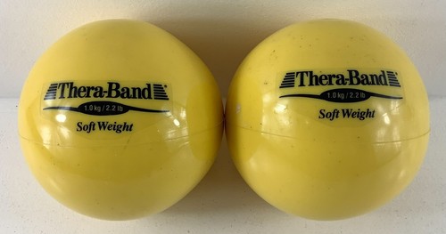 2 - Thera-Band 1.0kg / 2.2lb Soft Weight Exercise Balls Yellow Easy ...