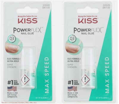 2 PACK!!! - Kiss PowerFlex Maximum Speed Nail Glue - 0.10oz | eBay