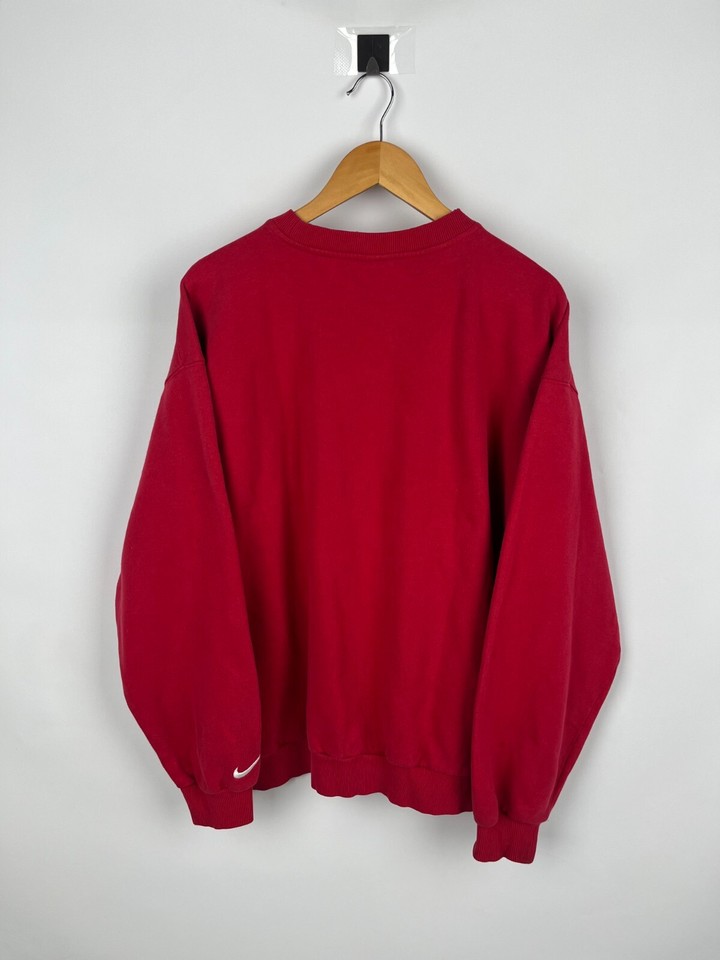 Nike Vintage 90s Spell Out Sweatshirt Size XL Red | eBay