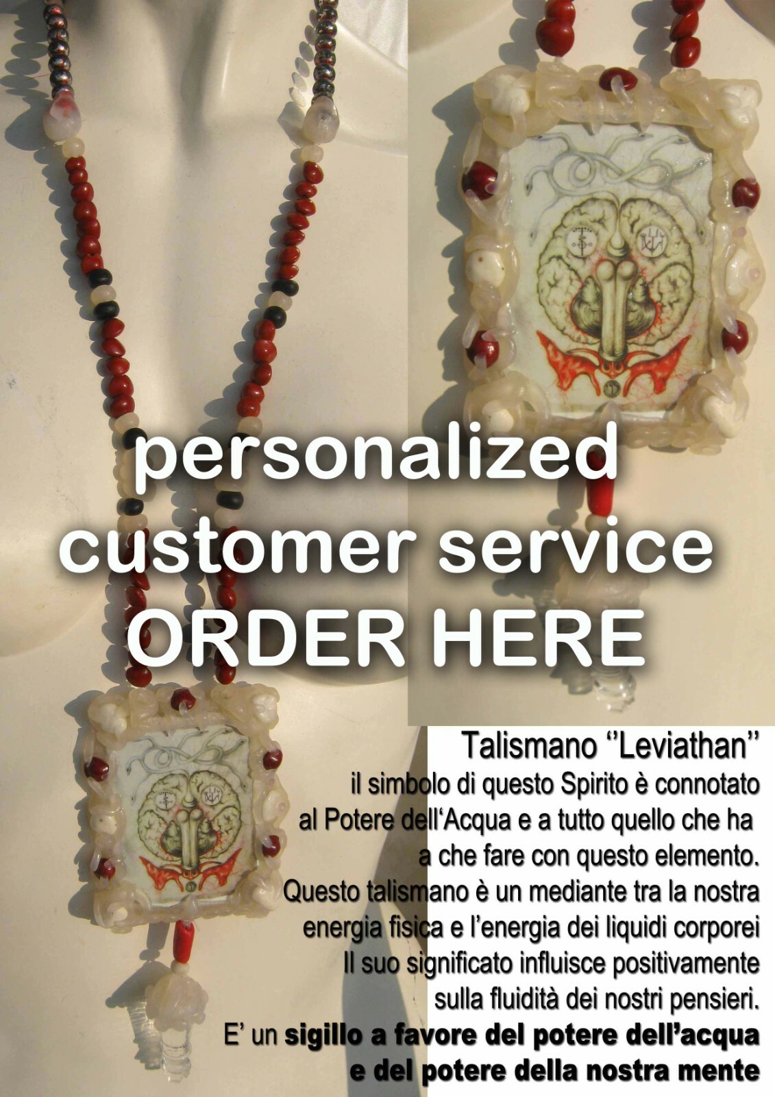 gothic talisman pendant devil demon amulet necklace lucifer leviathan ...