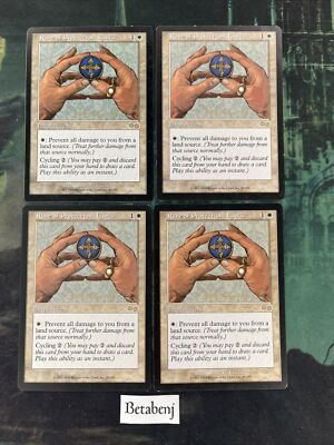 4x MTG Rune of Protection: Lands - Urza's Saga (USG) (Playset) | eBay