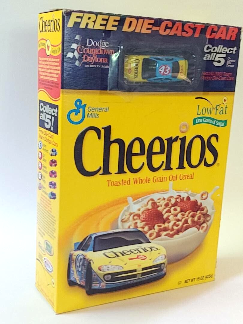 General Mills Cheerios Cereal Box #43 NASCAR 2001 Team Dodge Die-Cast ...