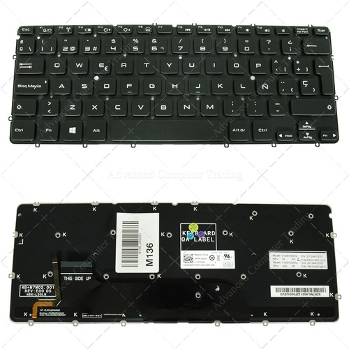 Teclado para portátil DELL XPS 12-L221X 13-L321X 13-L322X Black With ...