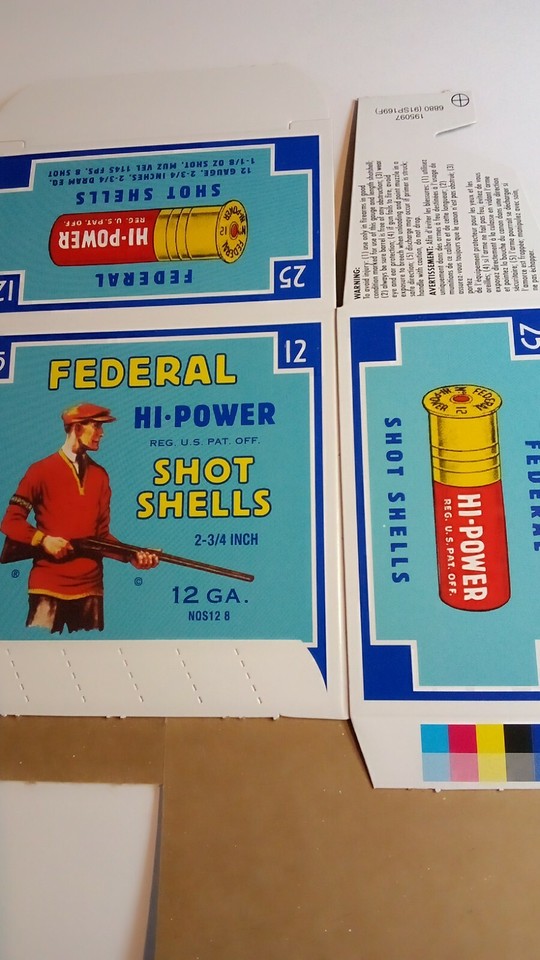 FEDERAL "HI-POWER" RETRO SHELL BOX, BRAND NEW/NEVER USED/ UNFOLDED and ...