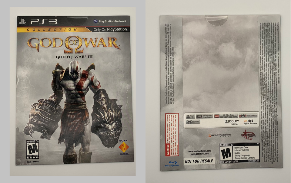 Sony PS3 Red God of War Console (CIB); GOW 1&2, Ascension (used), GOW3 ...