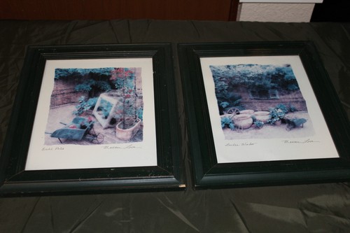 Framed Set Maureen Love Garden Window and Brick Patio 10x12 HTF RARE ...