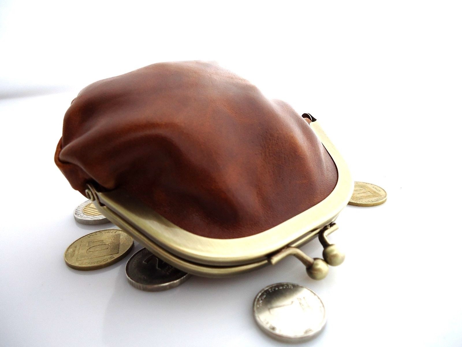 Genuine Soft leather woman mini Coins purse bag Ladies wallet case ...